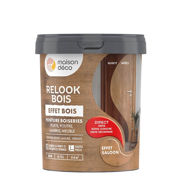 Relook Bois Effet Bois Saloon | Peinture bois intérieur | Maison Déco