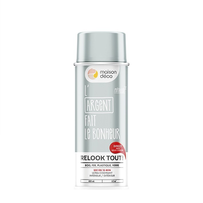 Relook Tout aérosol - Les effets Métallisé : Argent | Bombe peinture ...