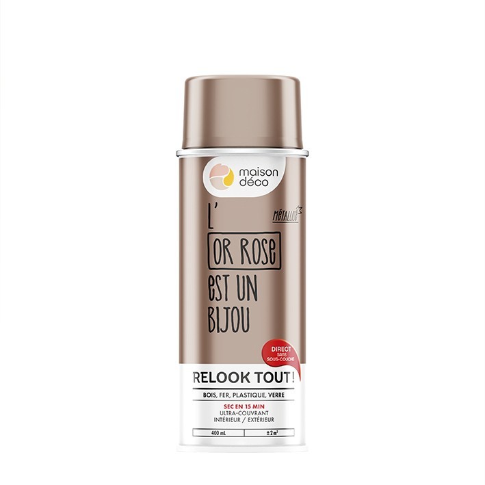 Relook Tout aérosol - Les effets Métallisé : Or rose | Bombe peinture ...