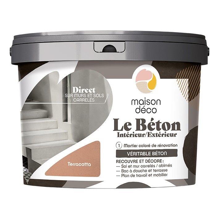 Le Béton | Mortier coloré de rénovation effet béton | Maison Déco
