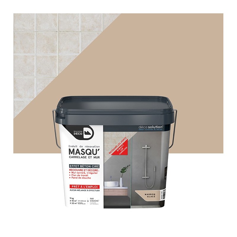 Kit Masqu'carrelage | Enduit béton de rénovation cuisines et bains| Maison Déco