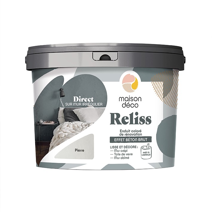 Reliss Béton Brut Pierre Pierre | Enduit effet béton | Maison Déco