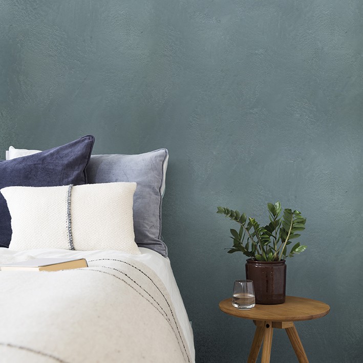 La Chaux Bleu chardon | Peinture minérale effet mat | Maison Déco