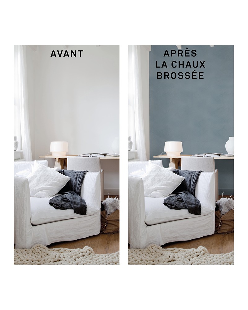 La Chaux Bleu chardon | Peinture minérale effet mat | Maison Déco