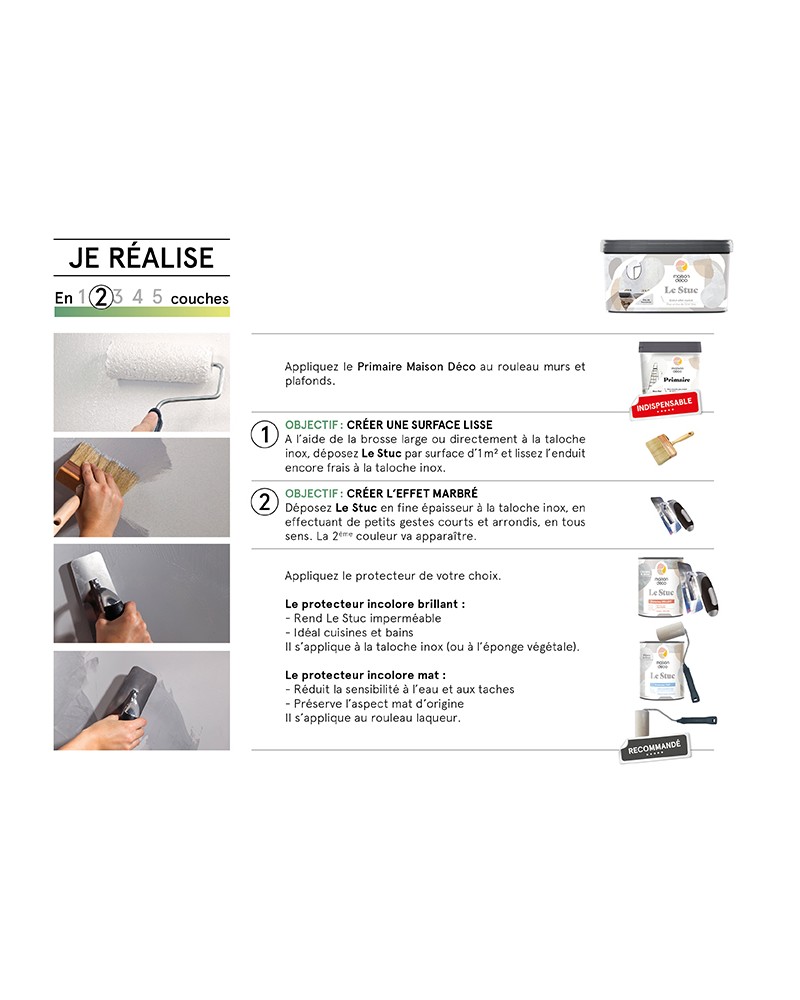 Le Stuc | Peinture à base de chaux effet marbré | Maison Déco