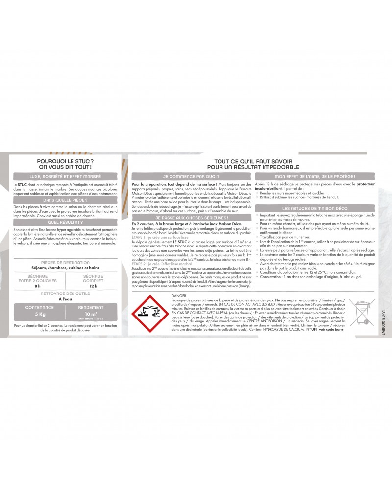 Le Stuc Gris de seravezza | Peinture à base de chaux effet marbré ...