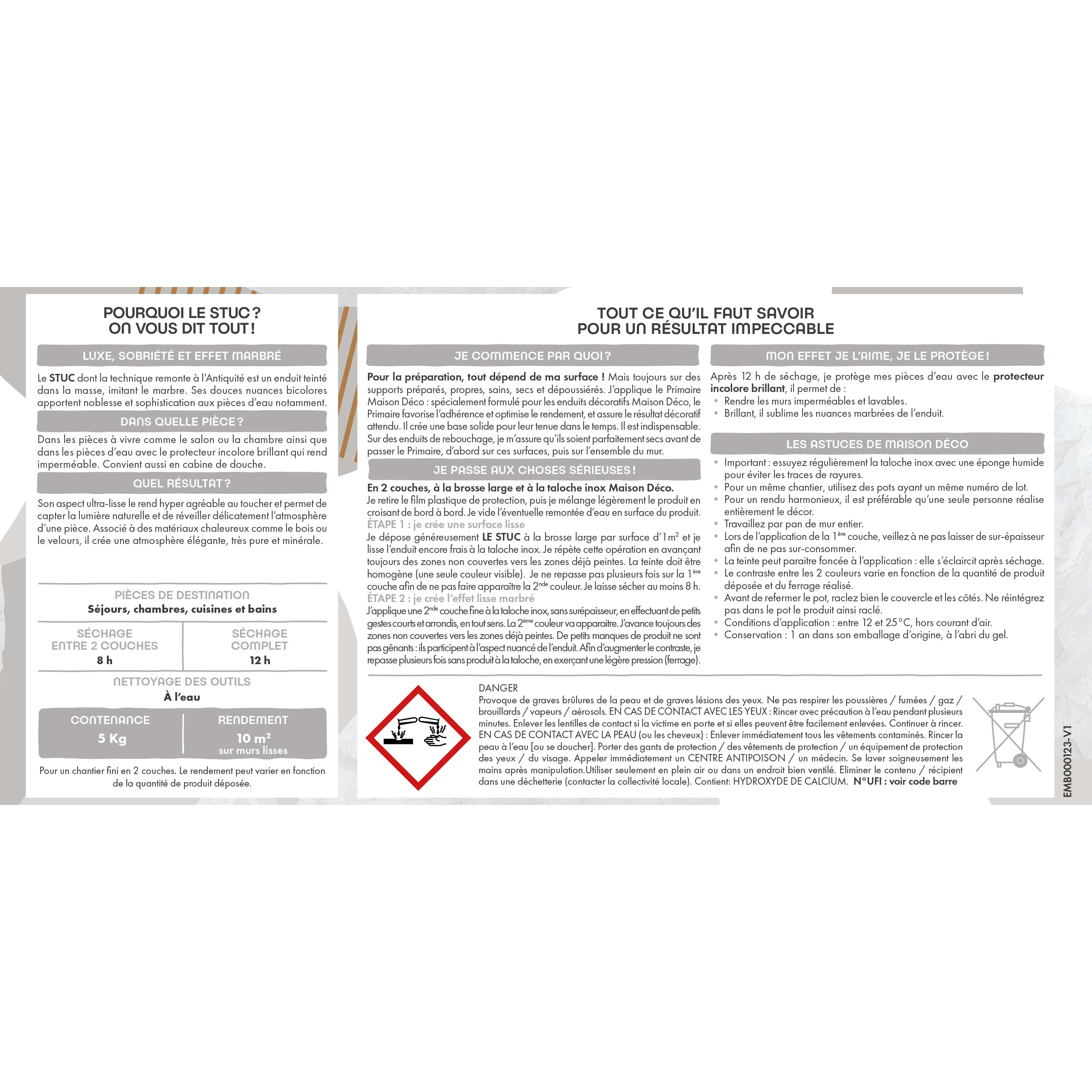 Le Stuc Gris de seravezza | Peinture à base de chaux effet marbré ...